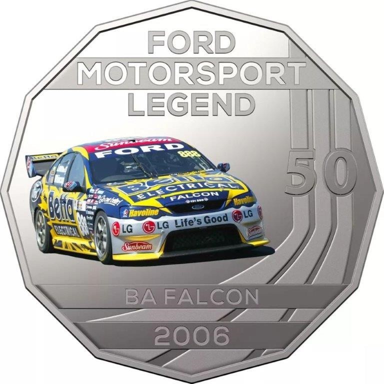 2018 50c Uncirculated Coin - High Octane 2006 Ford Falcon BA Craig ...