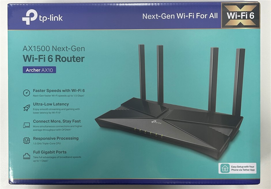 TP-LINK AX1500 NEXT-GEN WIFI 6 ROUTER Auction (0070-2566326) | Grays ...