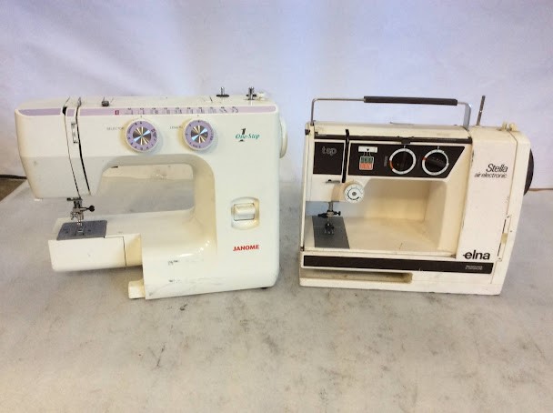 Janome/Elna Stella Air Electronic Sewing Machine (Lot of 2) Auction ...