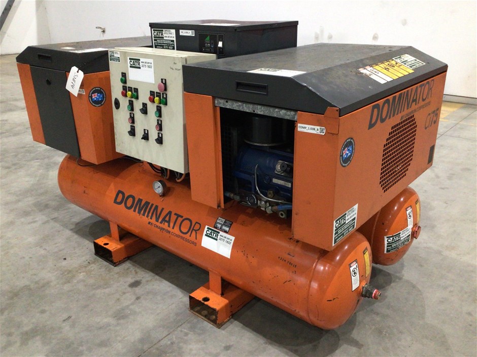 Champion Dominator Ci75 Rotary Screw Receiver Mounted Air Compressor Auction (0063-5059516 ...