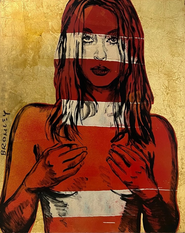 DAVID BROMLEY Nude "Bella" Original, Polymer & Gold Leaf on Canvas Auction (0053-2566840 ...