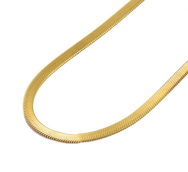 Quality Classic Stainless Steel 4mm Snake Chain Necklace - 18 Inches ...