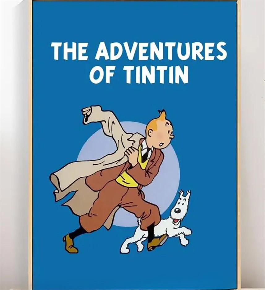 TINTIN Comic Art " ADVENTURES OF TINTIN " Canvas Print Auction (0014 ...