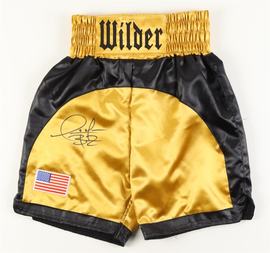 DEONTAY WILDER 'BRONZE BOMBER' SIGNED BOXING TRUNKS Auction (0001 ...