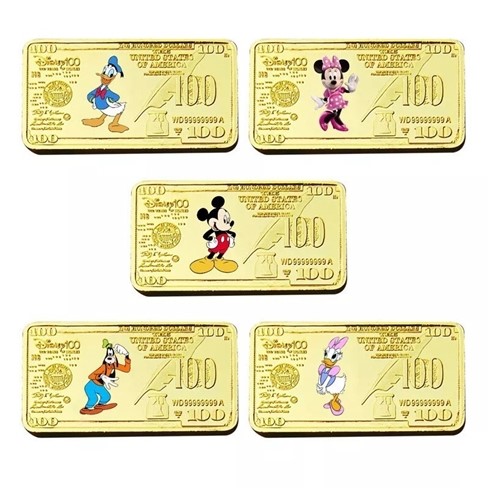4PCS Disney Mickey Minnie Mouse Commemorative Set Collection Coins ...