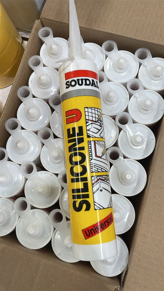 Soudal Clear Transparent Silicone - Box of 24 Cartridges Auction (0093 ...