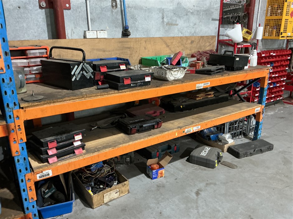 Workshop Bench including items on bench Auction (0118-9059051) | Grays ...