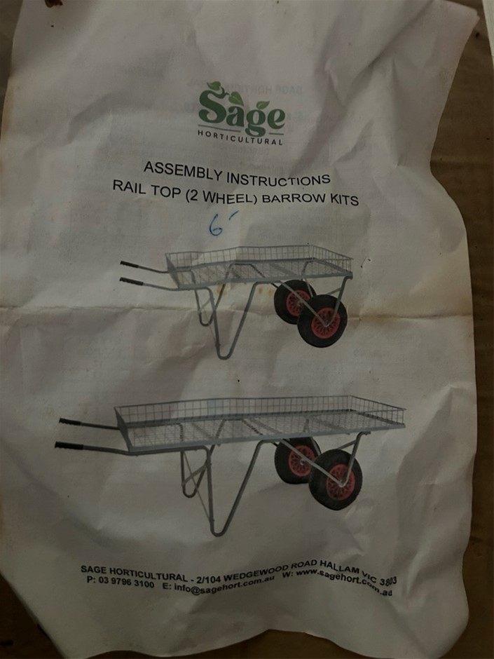 Sage Wheel Barrow Kits Auction (0121-3032881) | Grays Australia