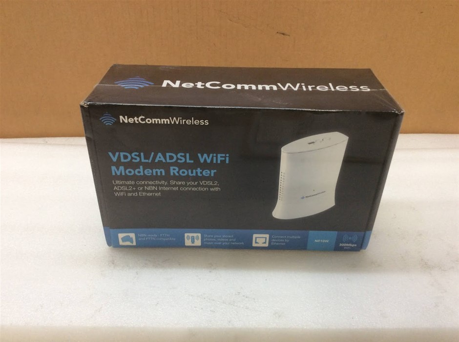 NetCom Wireless VDSL/ADSL WIFI Modem Router Auction (0009-2567919) | Grays Australia
