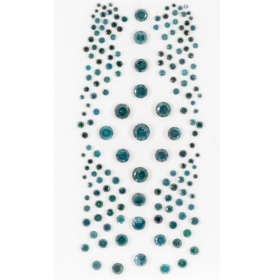 5.01ct TSW Natural Blue Diamond Collection - Round Brilliant Cut ...