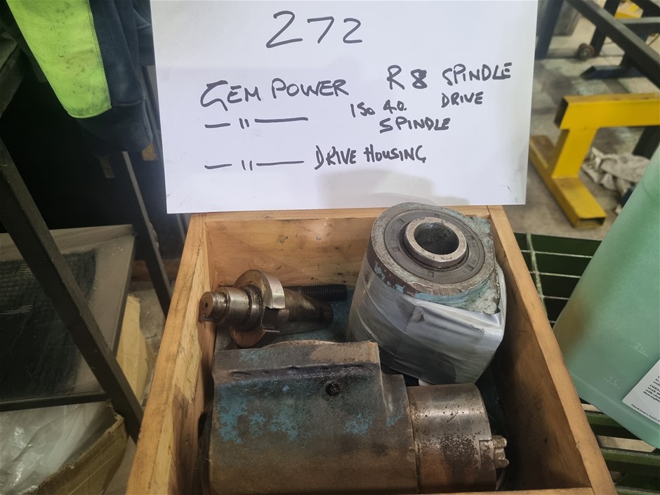 Gem power R8 Spindle, ISO 40 Drive Spindle and Drive Housing Auction ...