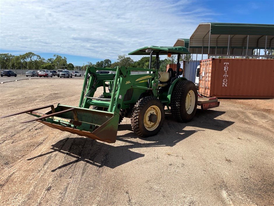 John Deere 542 Tractor with Front End Loader & Slasher Auction (0005 ...
