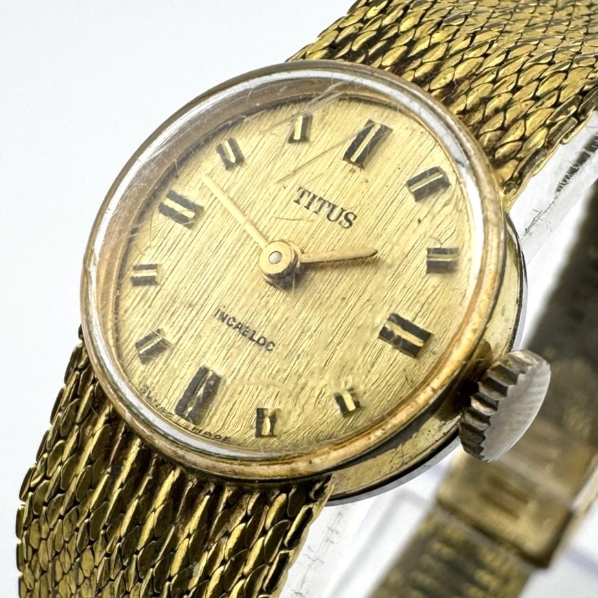 RARE VINTAGE 1960'S SOLVIL ET TITUS INCABLOC REF.5100 YELLOW GOLD ...