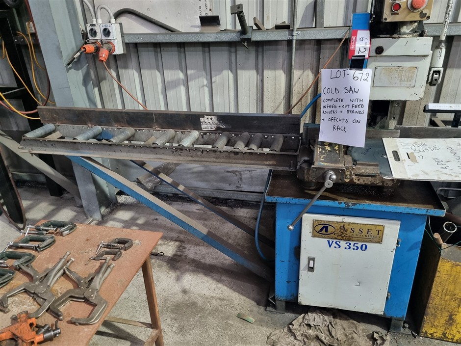 Asset Machinery VS350 Cold Saw And Components Auction (0672-8020399 ...