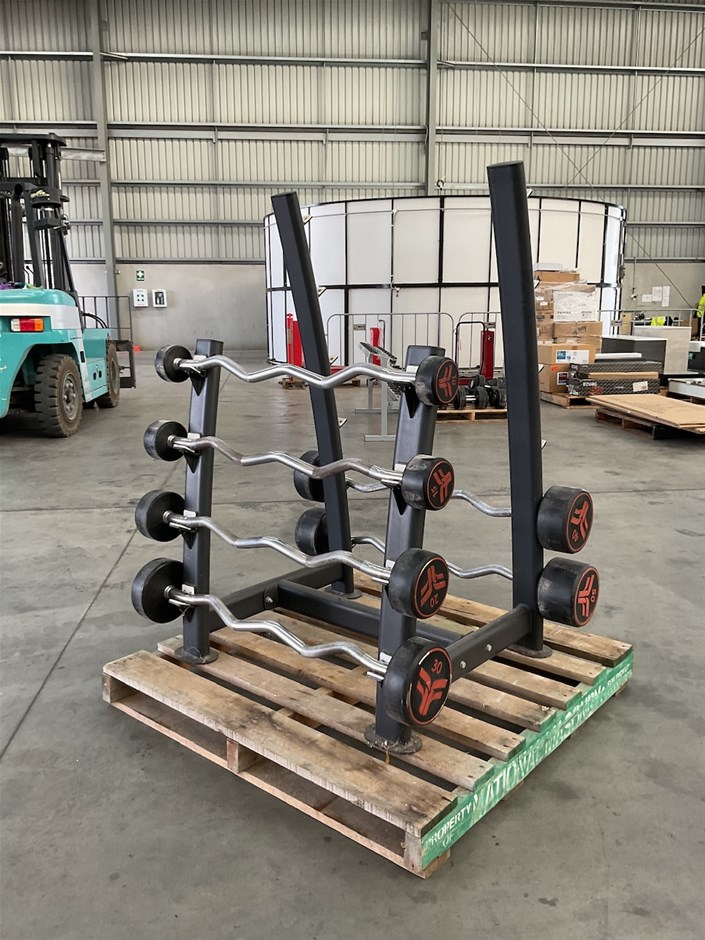 Curl Rack with Assorted Weights Auction (0003-3033664) | Grays Australia