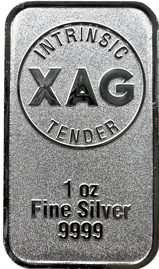 1oz Intrinsic Tender Silver XAG Minted Bar Auction (0034-2569092 ...