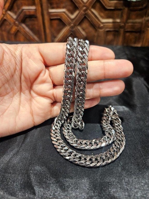 Italy PT950 Gold Filled Cuban Chain stamped(18K/Italy)-60cm Auction ...