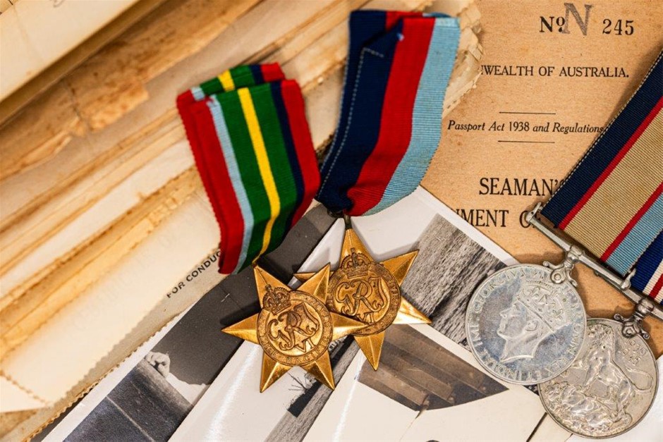 Group Of Four WWII very fine medals awarded to G.A.Beck including ...