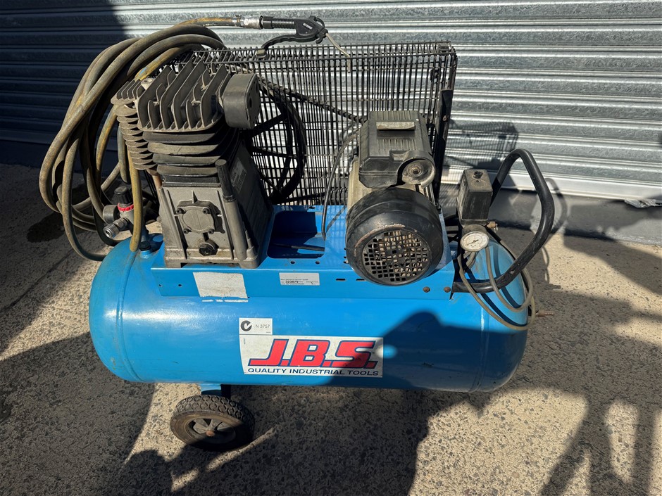 JBS BD15/100 AIR COMPRESSOR, BELT DRIVE, 3.0HP 100LTR Auction (0006 ...