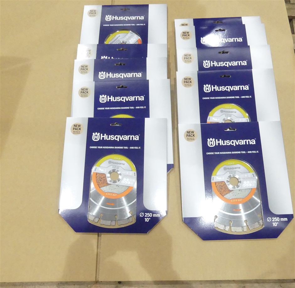 Box Of Assorted Husqvarna/ Diamach Blades Approx Includes Auction (0016 ...