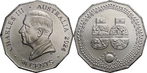 50c RAM Bag of 20x Uncirculated Coins, 50 Years Of Naidoc Committee ...