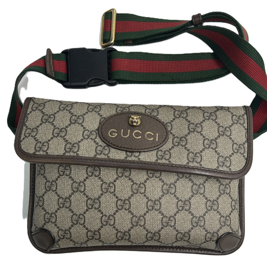 GUCCI Vintage NEO Men's Web Stripe Belt Bag Auction (0173-2570037) | Grays Australia