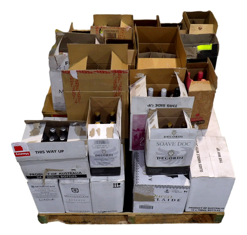 Pick Up Pallet of Wine Approx 23 Assorted Cartons of Wine Auction (0001 ...