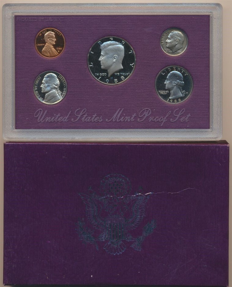 USA: 1989 Proof Set 1c-50c in Original Mint Box Auction (0050-2570427 ...