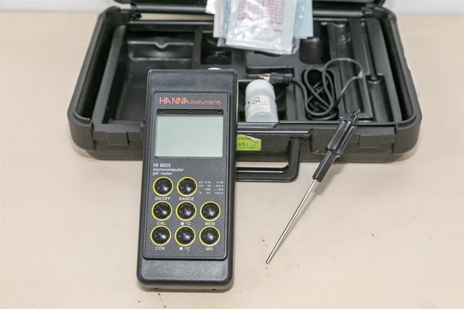 pH Meter Portable Unit With Probe, Buffers And Case. Auction (0145 ...