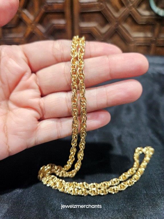 18KGF/Italy Stamped Yellow Gold Filled Cuban Chain -50cm Auction (0009 ...