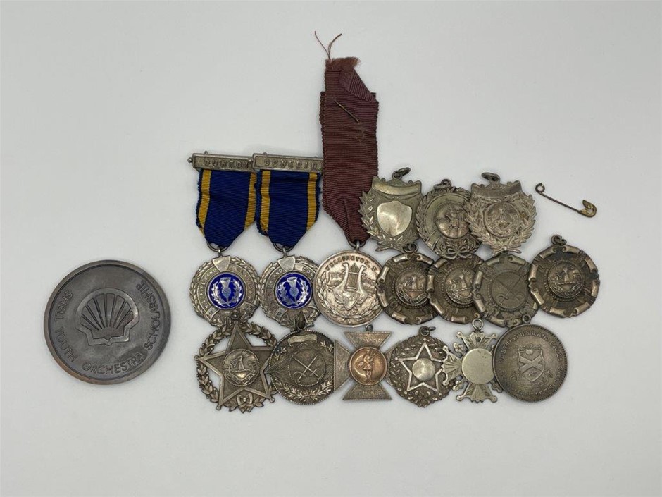 Approx. 17 x Assorted NZ Dancing & Band Contest fobs & medals Auction ...