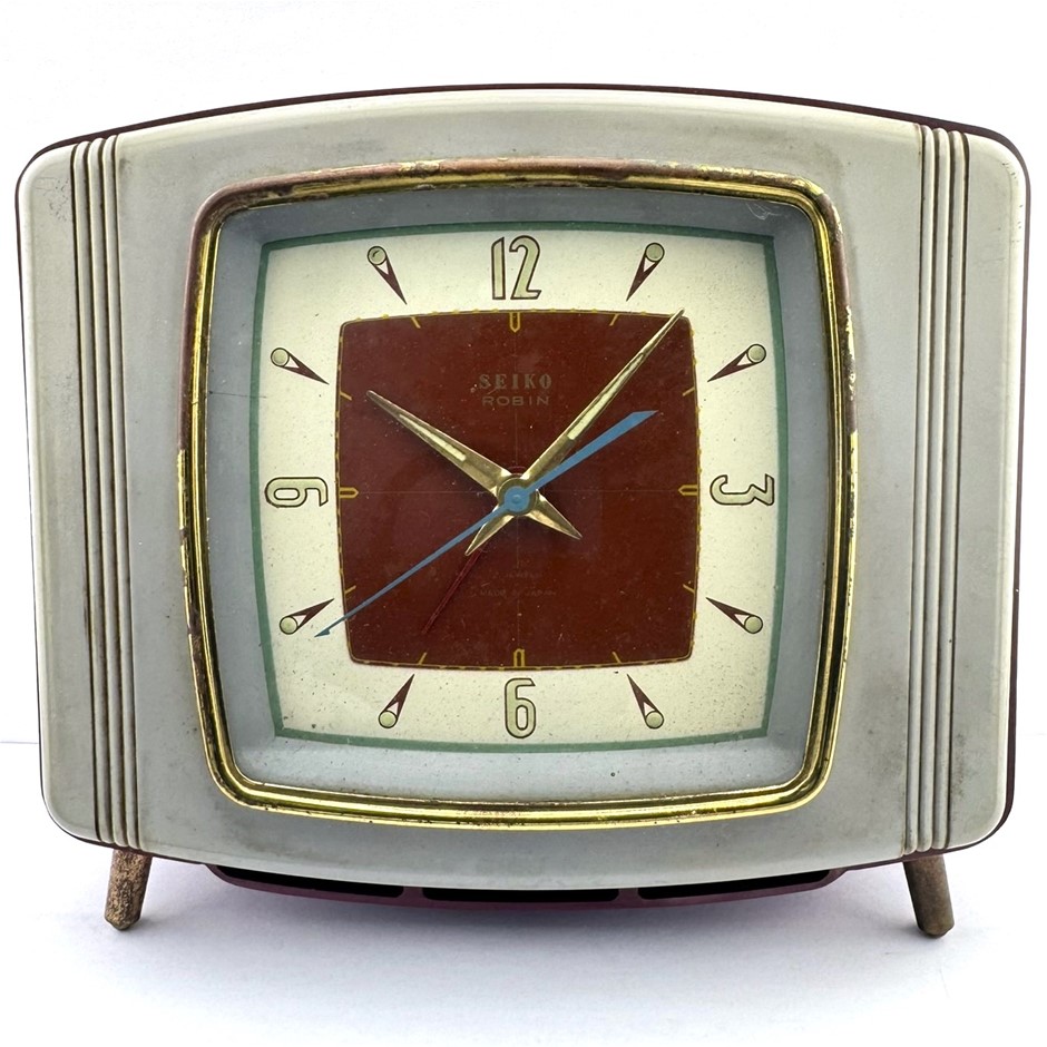 RARE VINTAGE C.1960'S MID-CENTURY MODERN SEIKO ROBIN CLOCK Auction ...