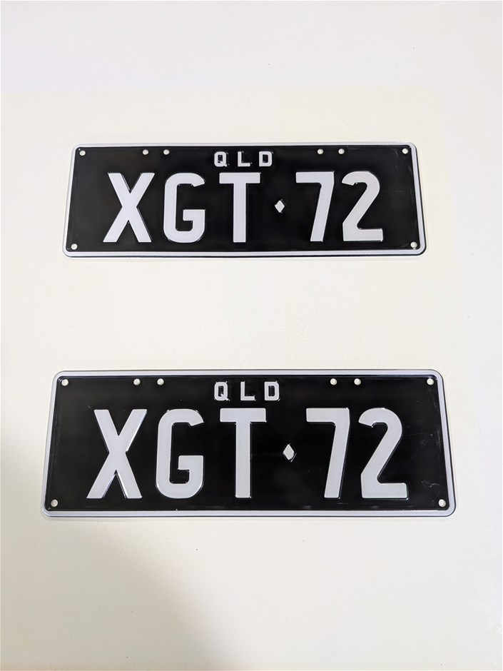 QLD Personalised Plates XGT 72 Auction (0001-7060212) | Grays Australia