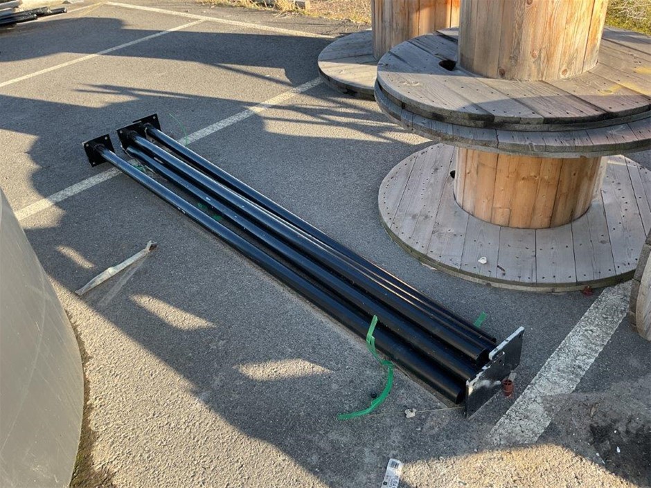 Steel Poles with Plate Base x5 Auction (0105-3034610) | Grays Australia