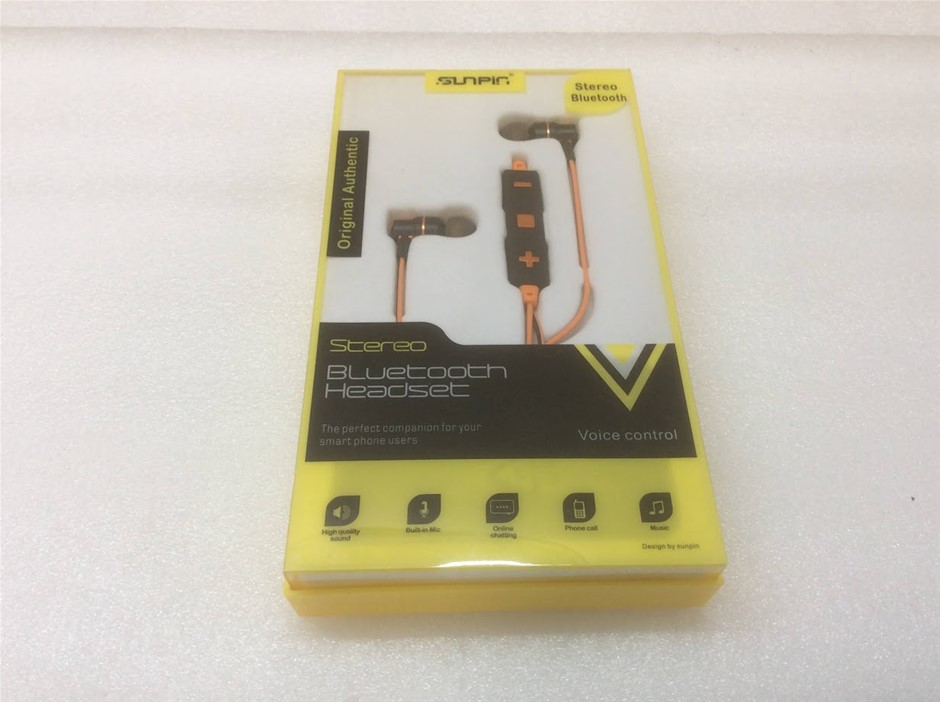 SUNPIN Stereo Bluetooth Headset New Auction (0032-2572310) | Grays ...