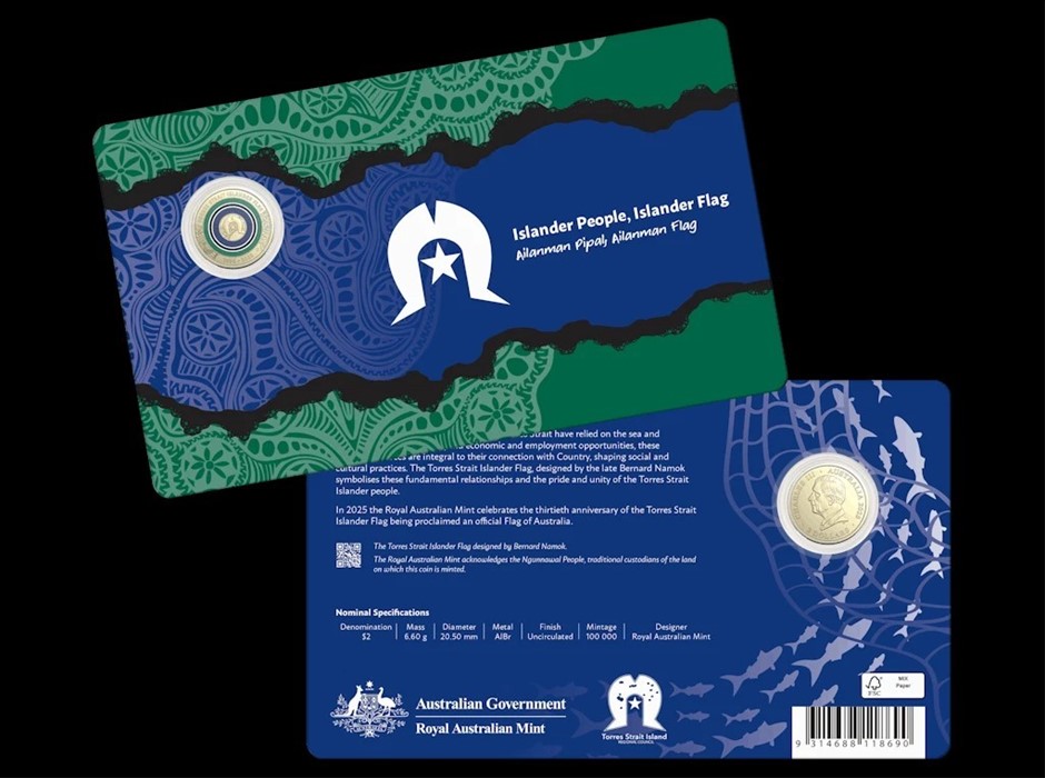 UNC 2025 $2 C MINT 30th Anniversary of the Torres Strait Islander Flag ...