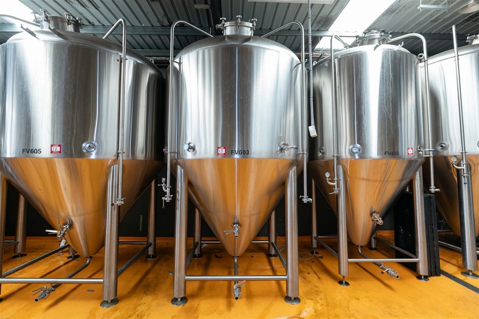 1 x 6000L Conical Insulated Fermentation Tank Stainless Steel Auction ...