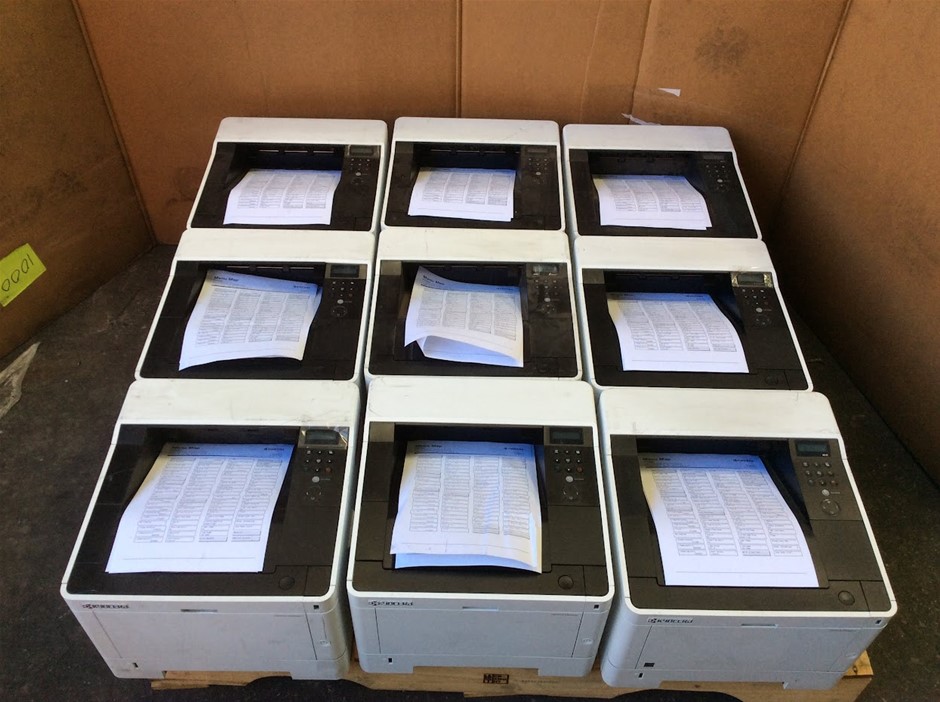 Kyocera ECOSYS P2040dn Monochrome Laser Printer (Lot of 9) Auction ...