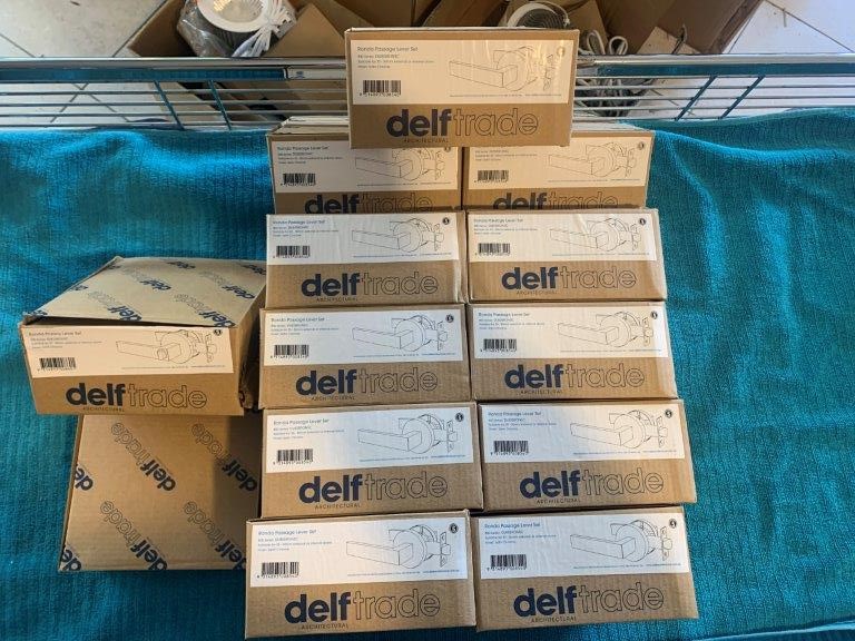 New in Boxes Delf Trade Door Passage & Privacy Lever Sets - Quantity 13 ...