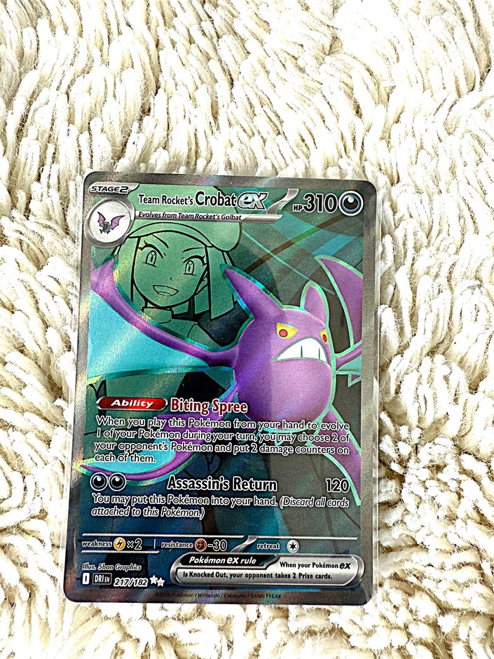 Team Rocket’s Crobat ex #217/182 – Destined Rivals Full Art Holo – VG ...
