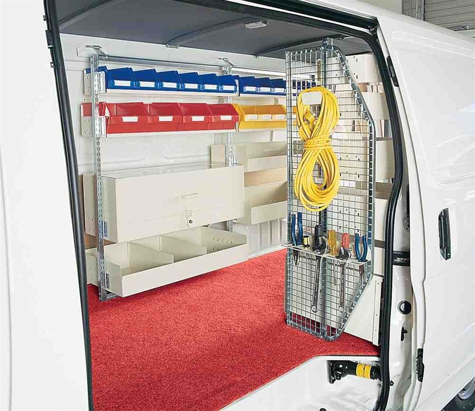 2 Pallets Service Van/Truck Parts Bins & Shelving System Auction (0031 ...