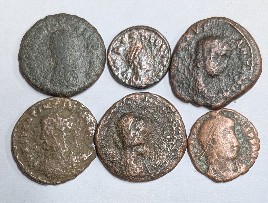 Coin collection of Six Roman Ancient IMPERIAL ROME Coins Auction (0008 ...