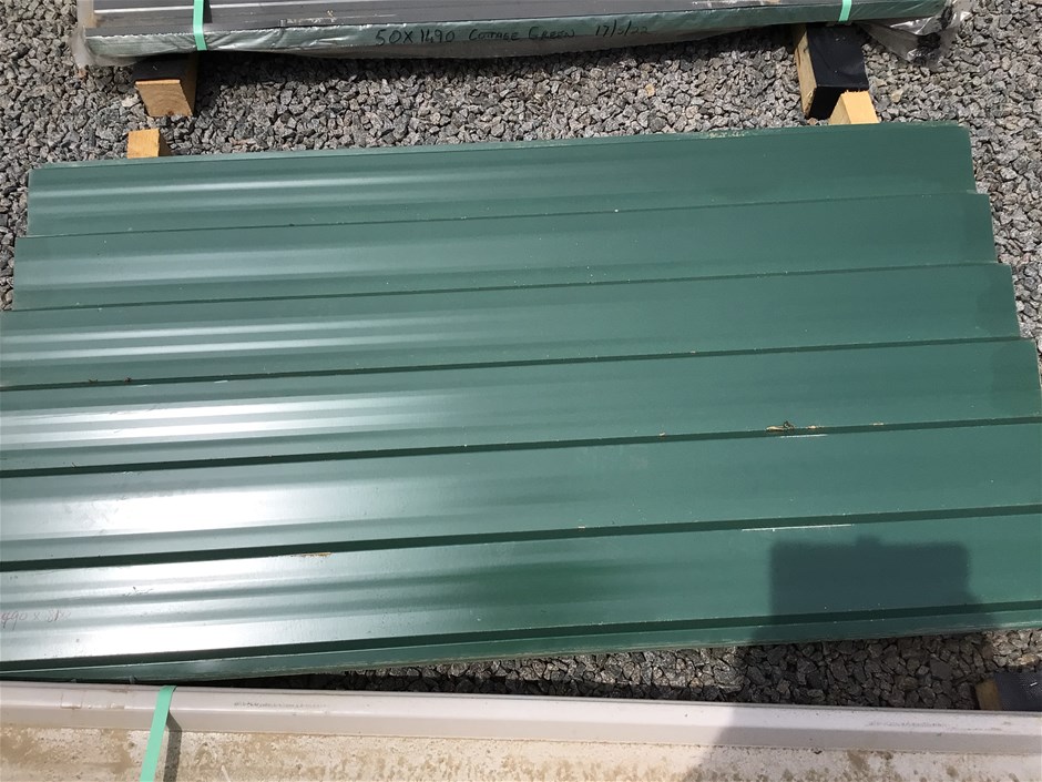 45 x Unused Colorbond Sheets (Green) Auction (0004-5061698) | Grays ...