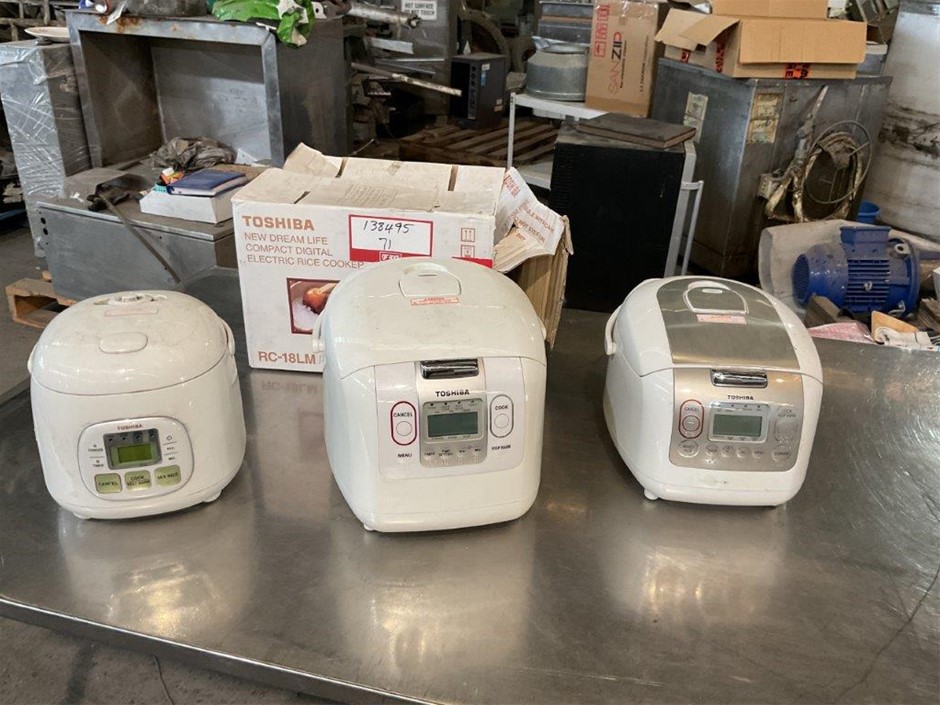 Assorted TOSHIBA Rice Cookers x3 Auction (0071-3036024) | Grays Australia