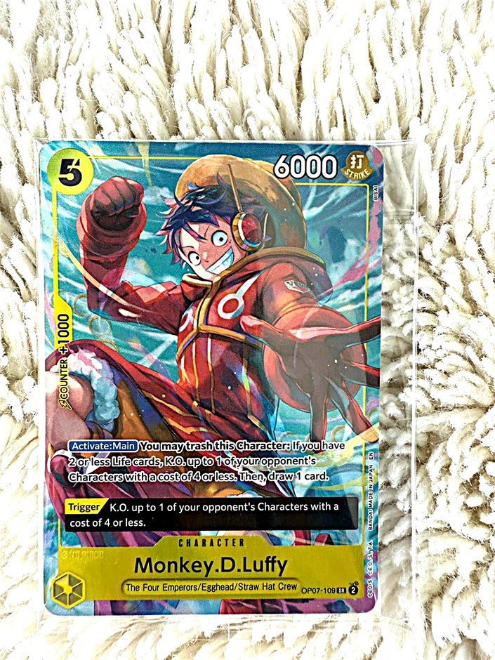 Sealed Monkey D. Luffy OP07-109 SR Alt Art Holo (One Piece TCG) Auction ...
