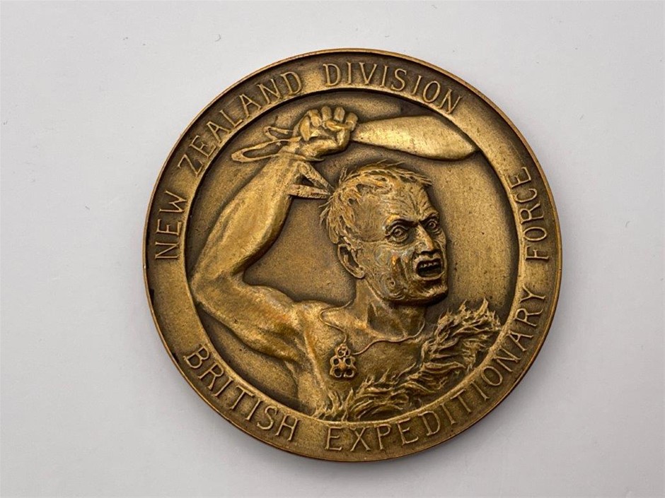 1917 New Zealand Division British Expeditionary Force medal in bronze ...