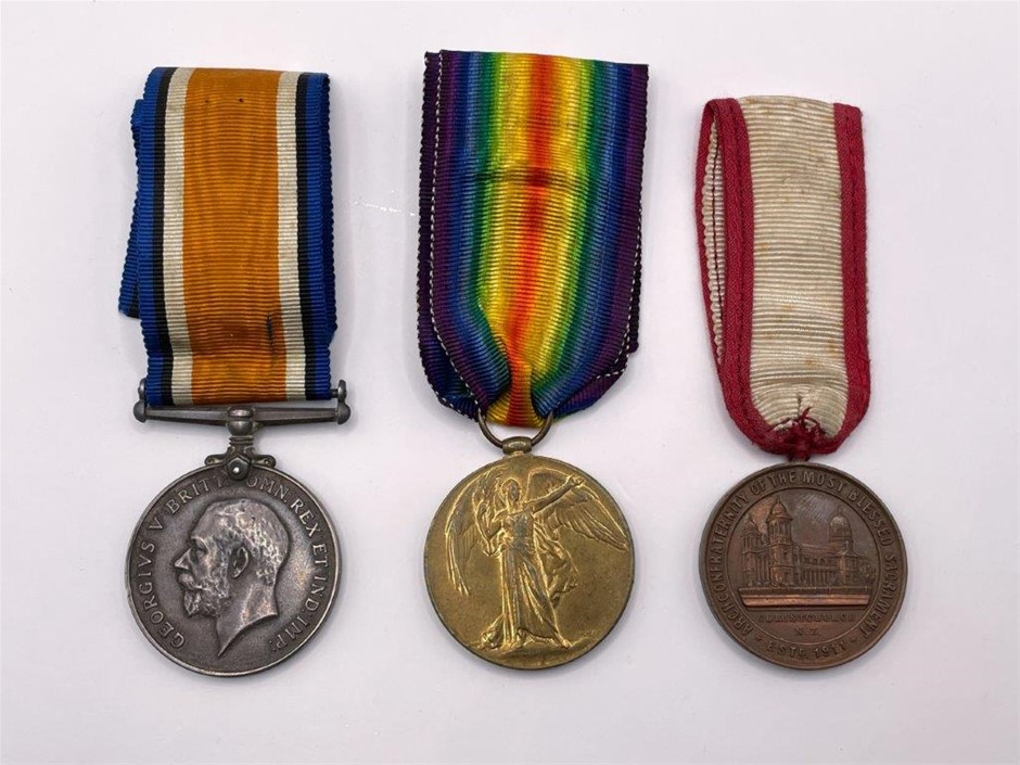 3 x Asstd Commemorative & WWI military medals C:1911-19 Auction (8562 ...