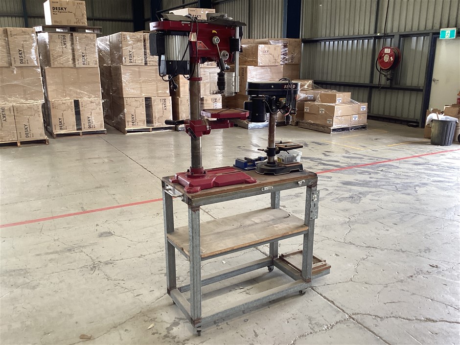 Bench Drill Press x2 with Bench Auction (2011-7060949) | Grays Australia