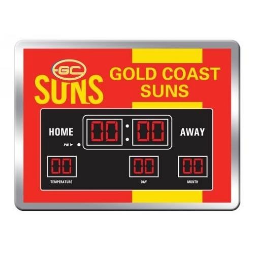 Buy Gold Coast Suns AFL LED Scoreboard Clock | Grays Australia