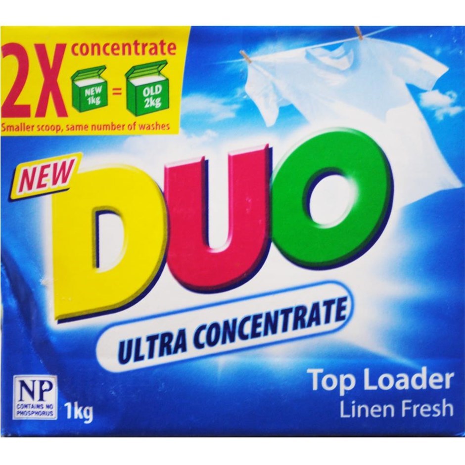 Buy 10x Duo 1Kg Laundry Powder Ultra Concentrate Top Loader Linen Fresh ...